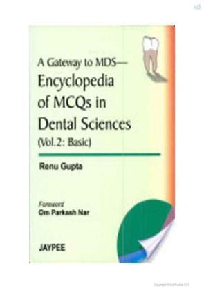 A Gateway To Mds-Encyclopedia Of Mcqs In Dental Sciences (Vol.2:Basic), Dentistry Books, Jaypee ...