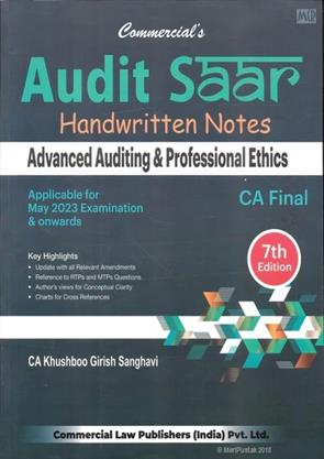 AUDIT SAAR Handwritten Notes Advanced Auditing & Professional Ethics ...