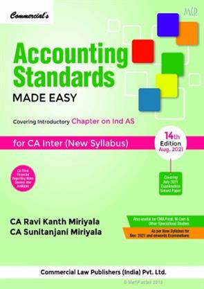 Accounting Standards Made Easy For CA Inter (New Syllabus) for Nov 2021 ...