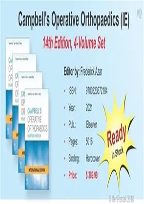 Campbells Operative Orthopaedics 14Th Edition 4-Volume Set ...