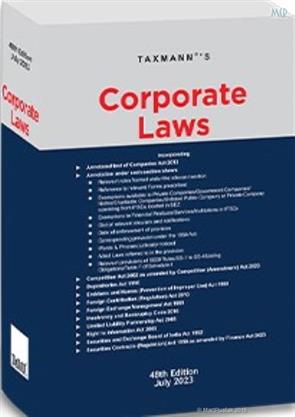 Corporate Laws (Pocket) 48th Edition 2023, Corporate Law Books, Taxmann