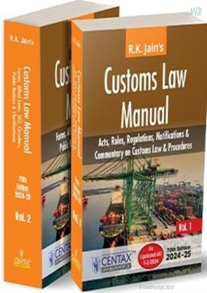 Customs Law Manual 2024-25, Indirect Tax Books, Centax Publication
