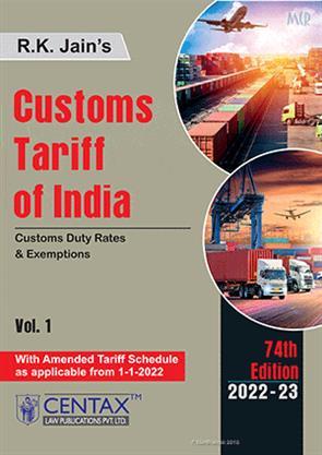 Customs Tariff of India 2022-23, Indirect Tax Books, Centax Publication