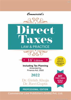 Direct Taxes Law & Practice (Professional) 14th Edition 2022, Direct ...