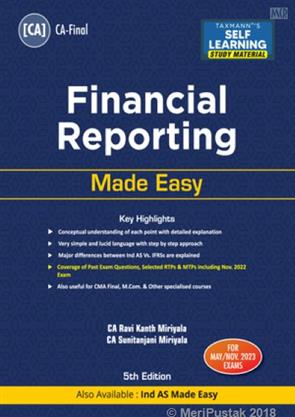 Financial Reporting Made Easy (FR) Study Material 5th Edition, CA Final ...