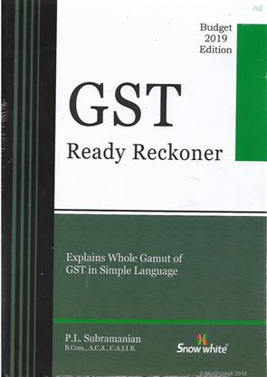 Gst Ready Reckoner Budget 2019 Edition, GST Books, Snow White ...
