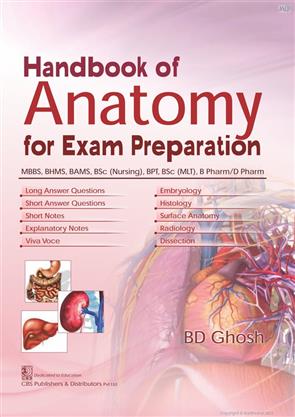Handbook Of Anatomy For Exam Preparation, Medical Examination Books ...