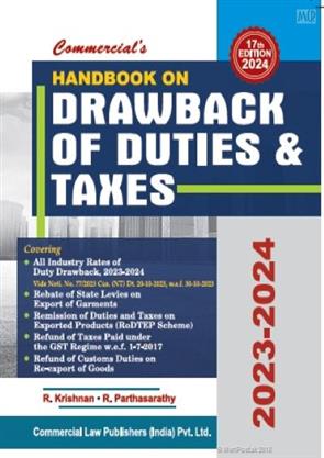 Handbook on Drawback of Duties & Taxes 2023-2024, Taxation Books, Commercial Law Publishers ...