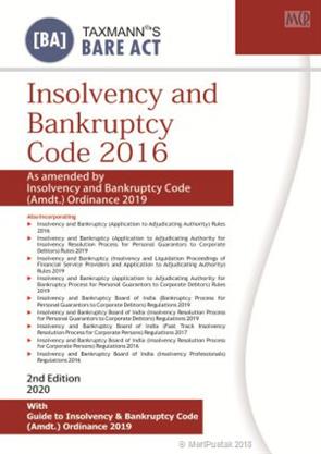 Insolvency And Bankruptcy Code 2016 Second Edition 2020, BARE ACTS Books, Taxmann Publications