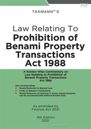 Law Relating To Prohibition of Benami Property Transactions Act 1988 4th Edition 2021, Taxation ...
