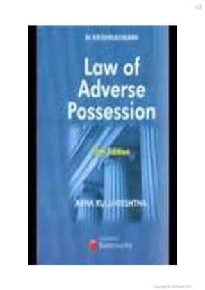 Law Of Adverse Possession, Property Law Books, Lexis Nexis