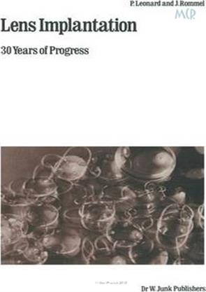 Lens Implantation 30 Years of Progress 1st Editon 2011 Softbound ...