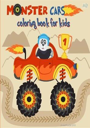 Monster Cars Coloring Book For Kids Boys Activity Coloring BookFire And ...