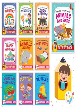 My First Activity Book for kids Set of 10 - Alphabet Life Skills ...