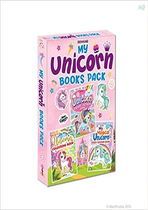 My Unicorn Books Pack Unicorn Sticker and Activity Book, Copy Colour ...