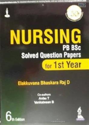 Nursing Pb Bsc Solved Question Papers For 1St Year 6Th Edition 2020, Nursing Books, Jaypee ...