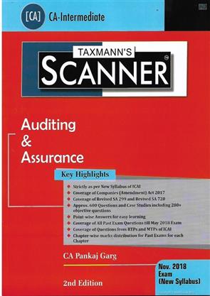 Scanner Auditing and Assurance - For CA Intermediate New Syllabus, By Pankaj Garg, 9789387957138