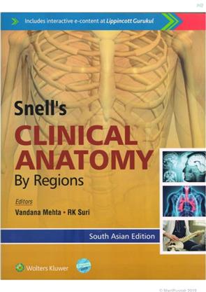 Snells Clinical Anatomy By Regions, Anatomy Books, Wolters Kluwer