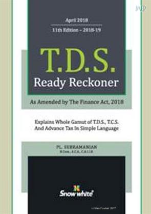 TDS Ready Reckoner By PL Subramanian Edition 2018, 9789350392997