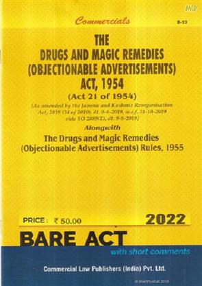 The Drugs And Magic Remedies (Objectionable Advertisements) Act 1954 ...