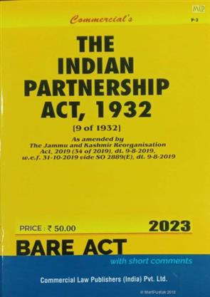 The Indian Partnership Act 1932 (Bare Act) Edition 2023, BARE ACTS Books, Commercial Law ...