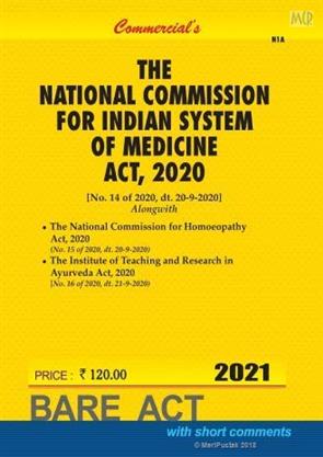 The National Commission For Indian System of Medicine Act 2020 (2021 ...