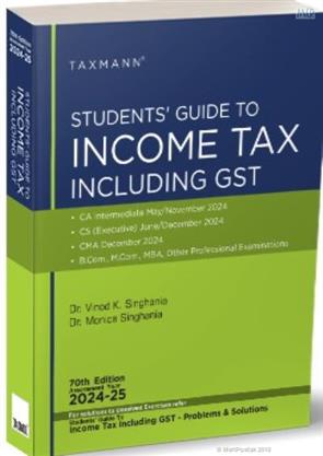 students Guide to Income Tax for May 2024, CA IPCC Books, Taxmann